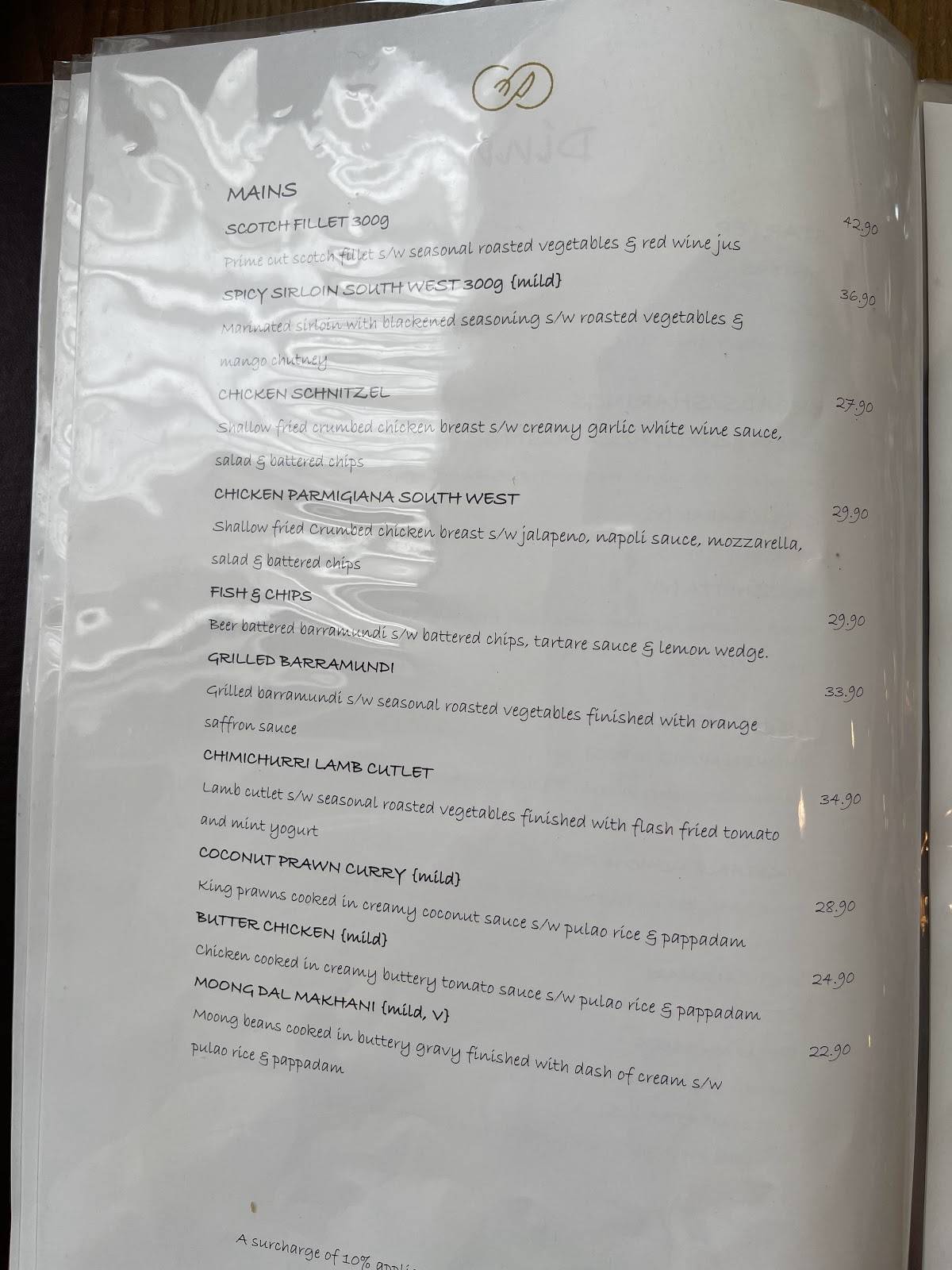 Menu at The Nelson Way Café, Restaurant & Bar, Nelson Bay