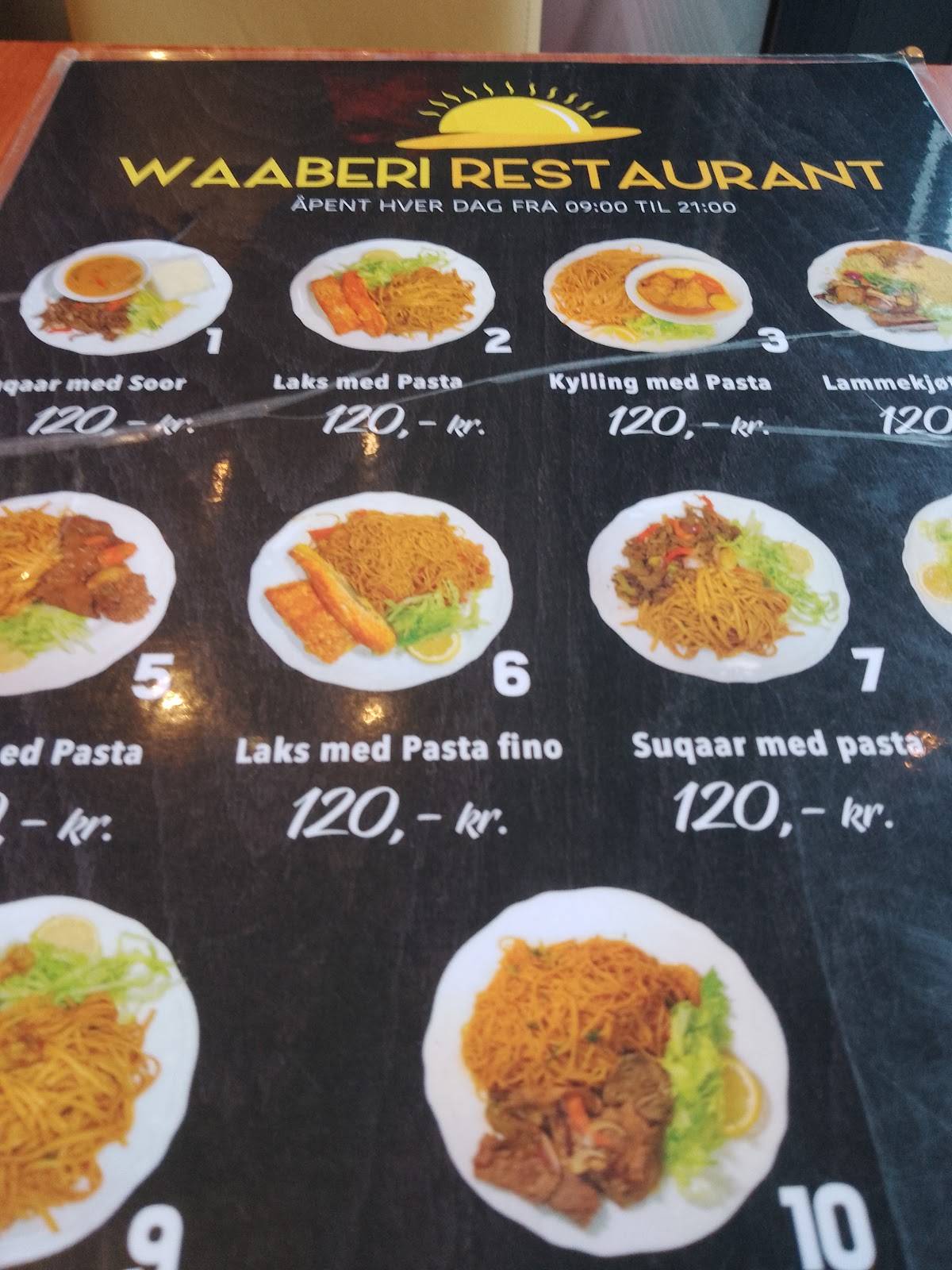 Menu at Waaberi restaurant Oslo, Oslo