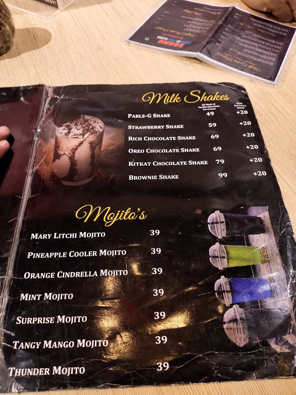 Menu at ZORKO, Brand Of Food Lovers, Rajkot