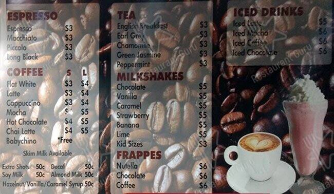 Menu at Royal Car Cafe Diner, Cabramatta