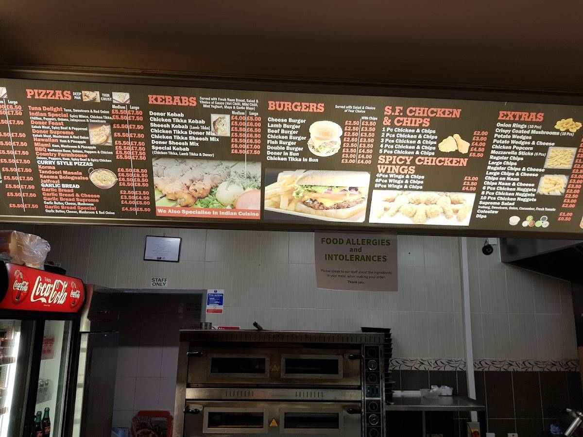 Menu at Ruby Murrays Fast Food, Ollerton and Boughton