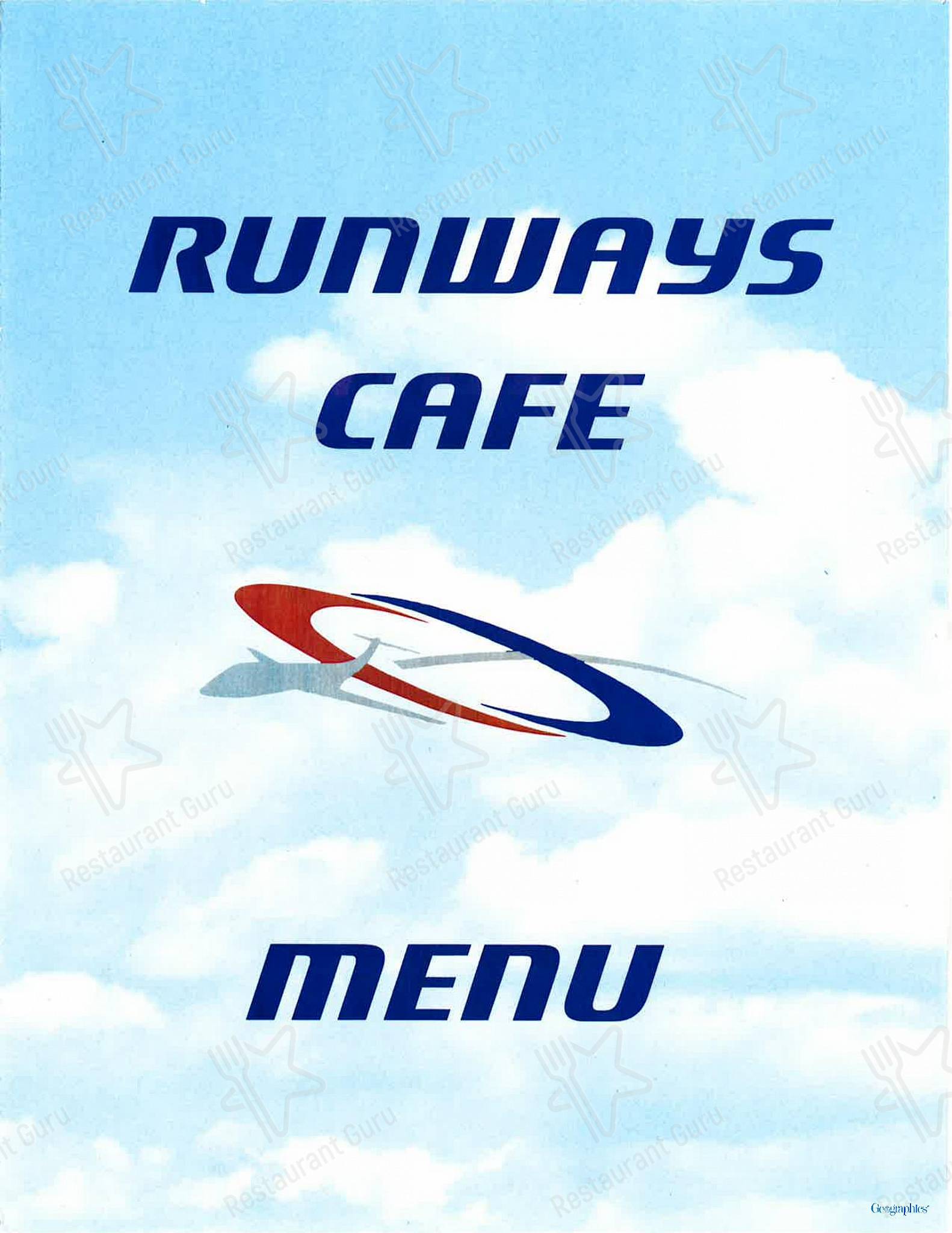 Menu at Runways Cafe, Breslau