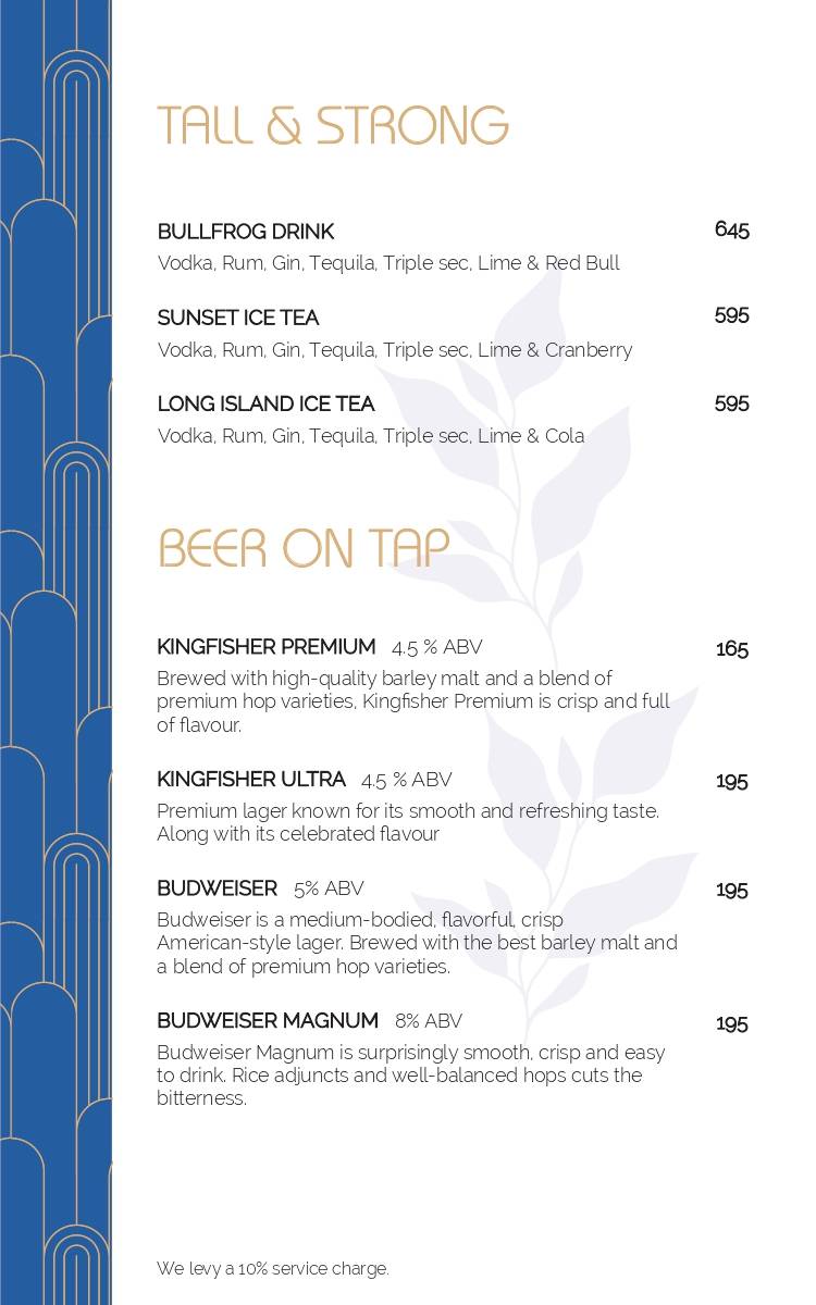 Menu at Sashay Taproom & Kitchen, Bengaluru
