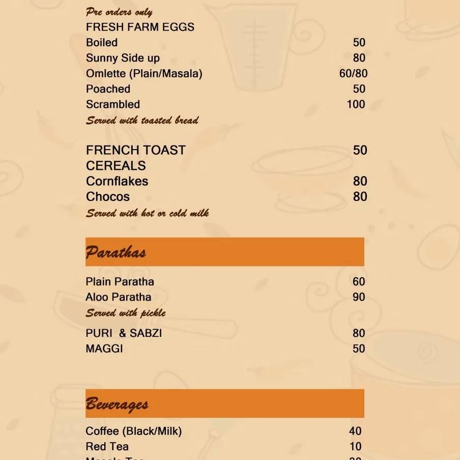 Menu at THE WHOO (GRILL, MOCKTAILS AND MULTI-CUISINE), Shillong