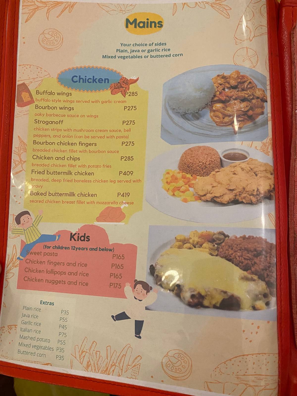 Menu at Si Christina Gateau Sans Rival restaurant, San Pablo City