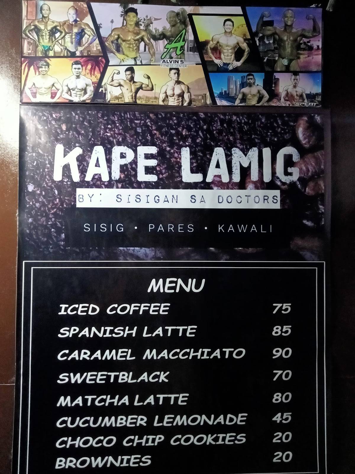Menu at Sisigan sa Doctors restaurant, Iloilo City
