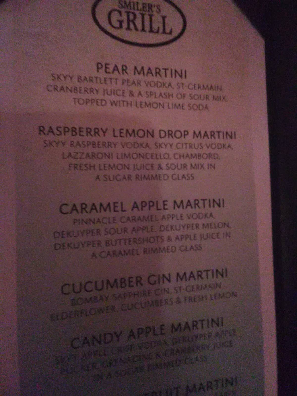 Menu at Smiler's Grill & Bar, Dickson City