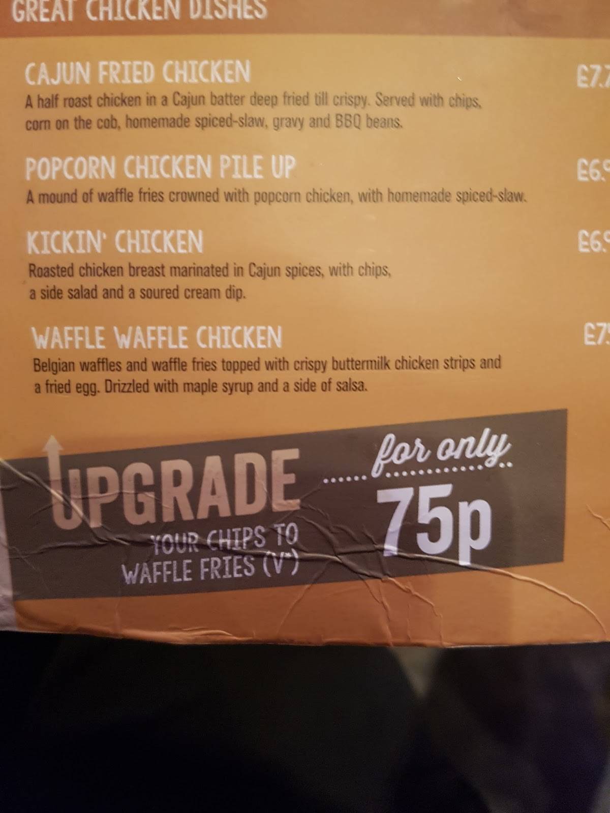 Menu at Sparking Clog pub & bar, Radcliffe