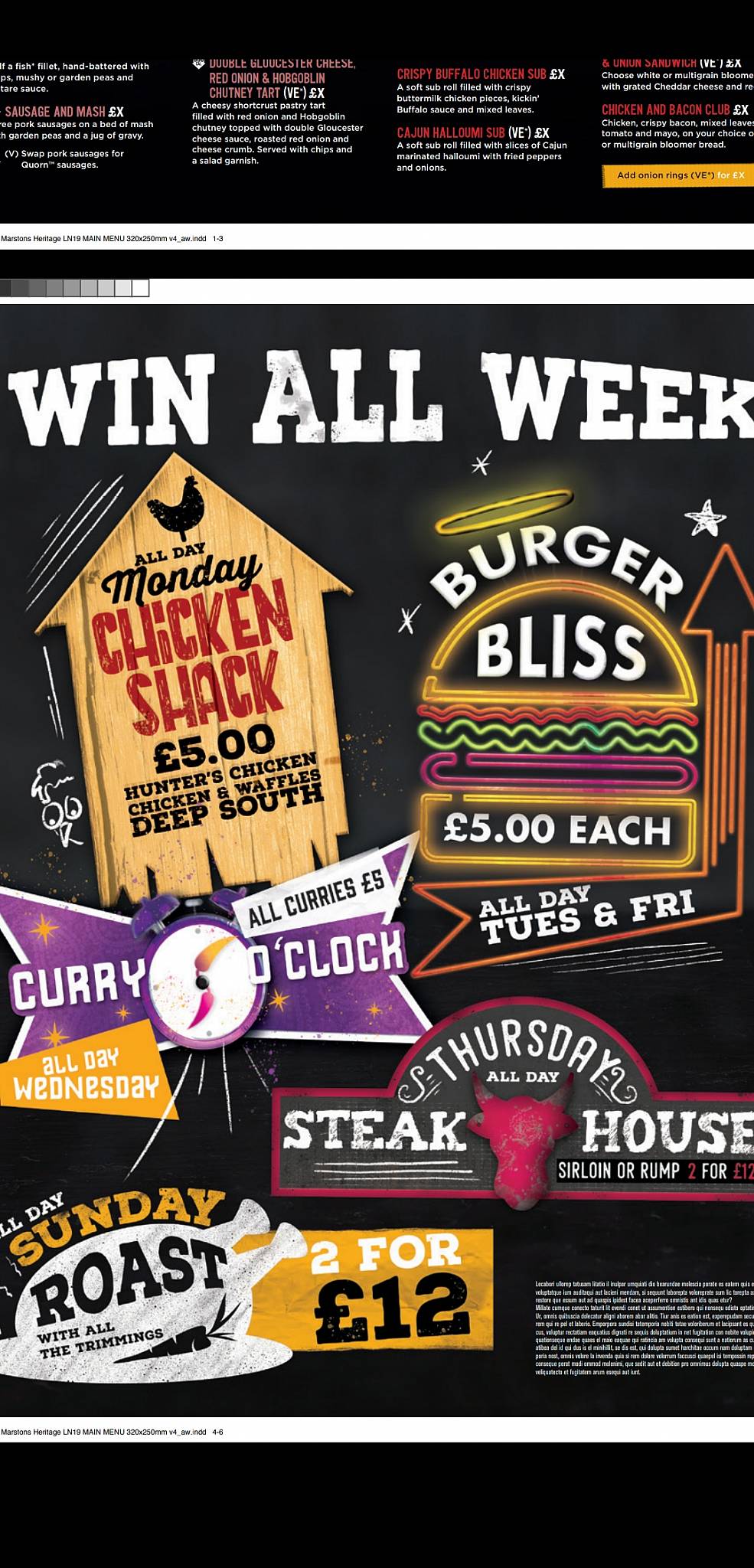 Menu at Sparking Clog pub & bar, Radcliffe