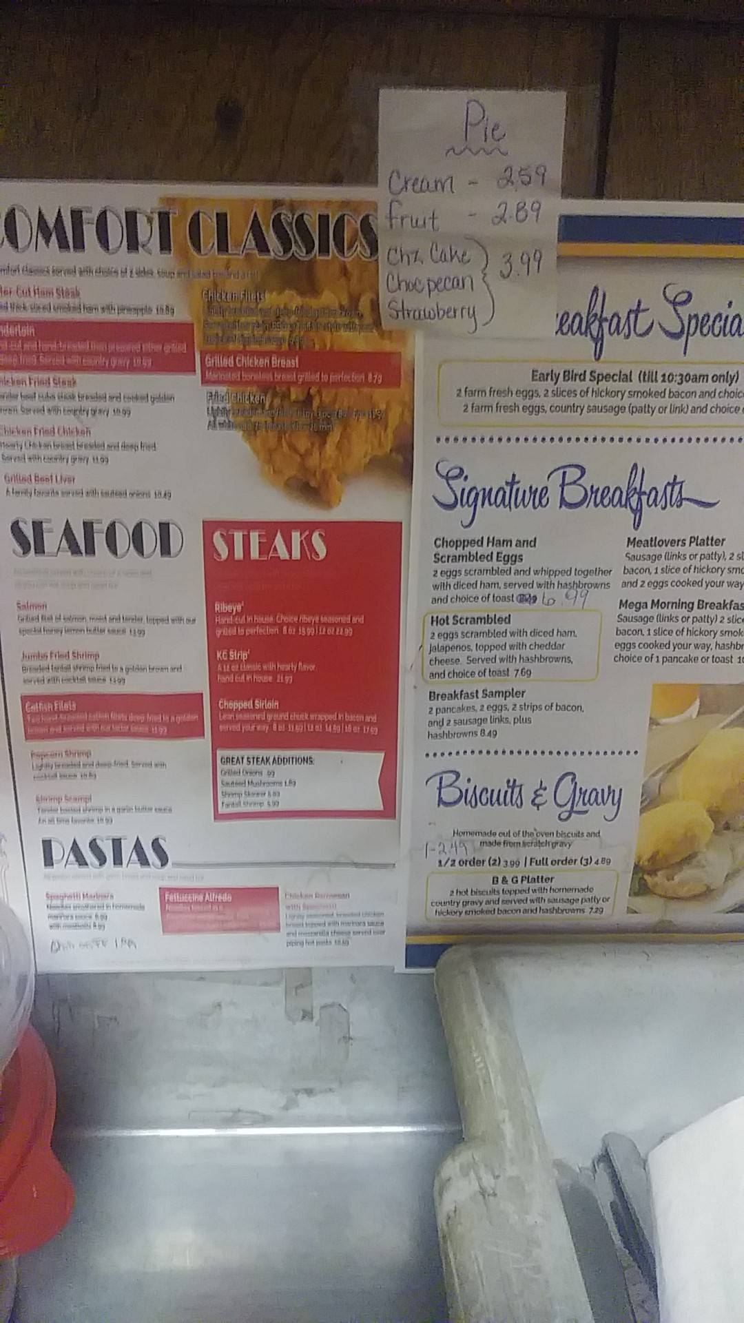 Menu at Square 109 Restaurant & Bar, Clinton