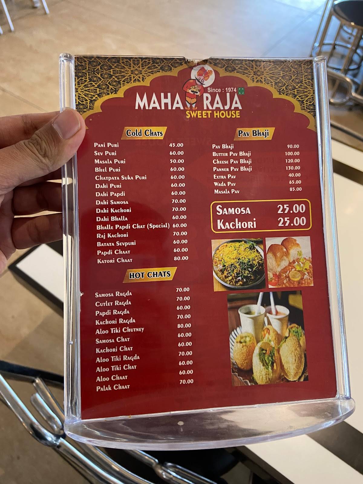 Menu at Sri Vishnu Palace, Bengaluru, # 39/3