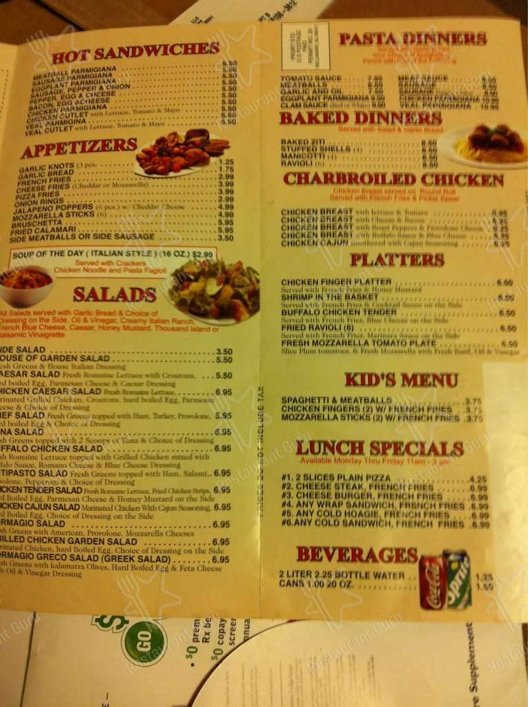 Menu at Stella Pizza pizzeria, Collingswood, 505 Haddon Ave