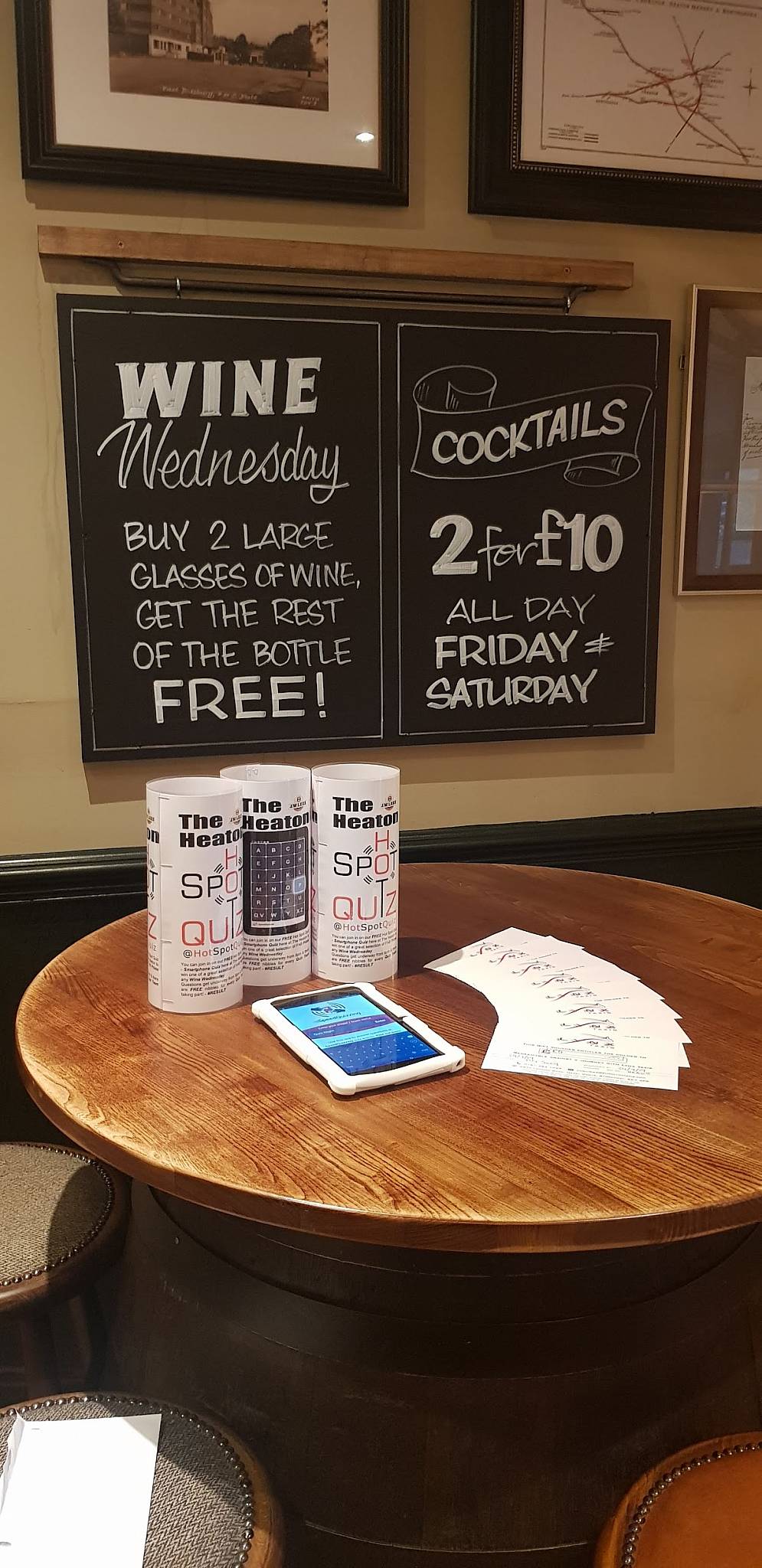 Menu at THE HEATON pub & bar, Stockport, 474 Didsbury Rd