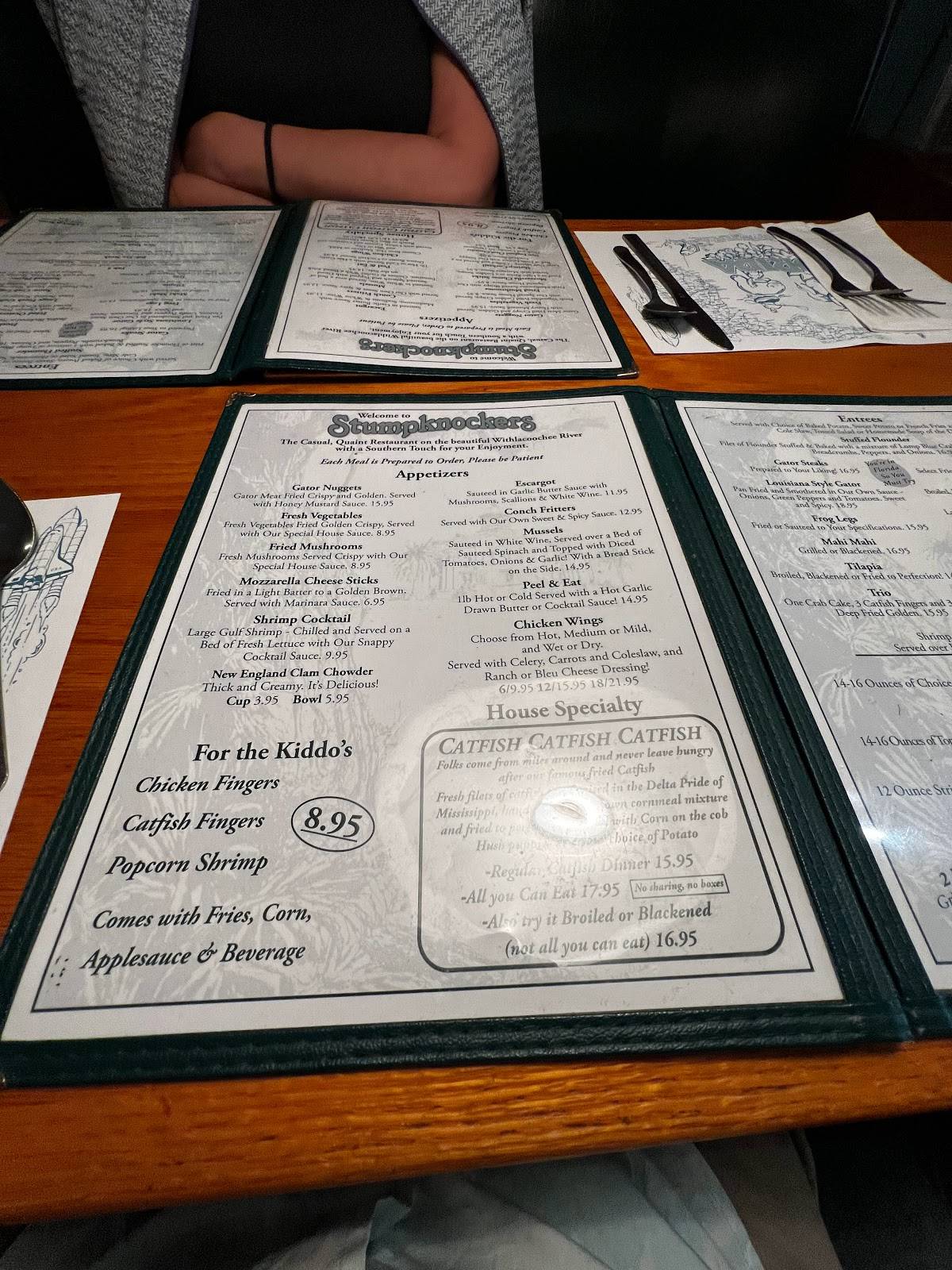 Menu at Stumpknockers Restaurant, Hernando, SW State Rd 200