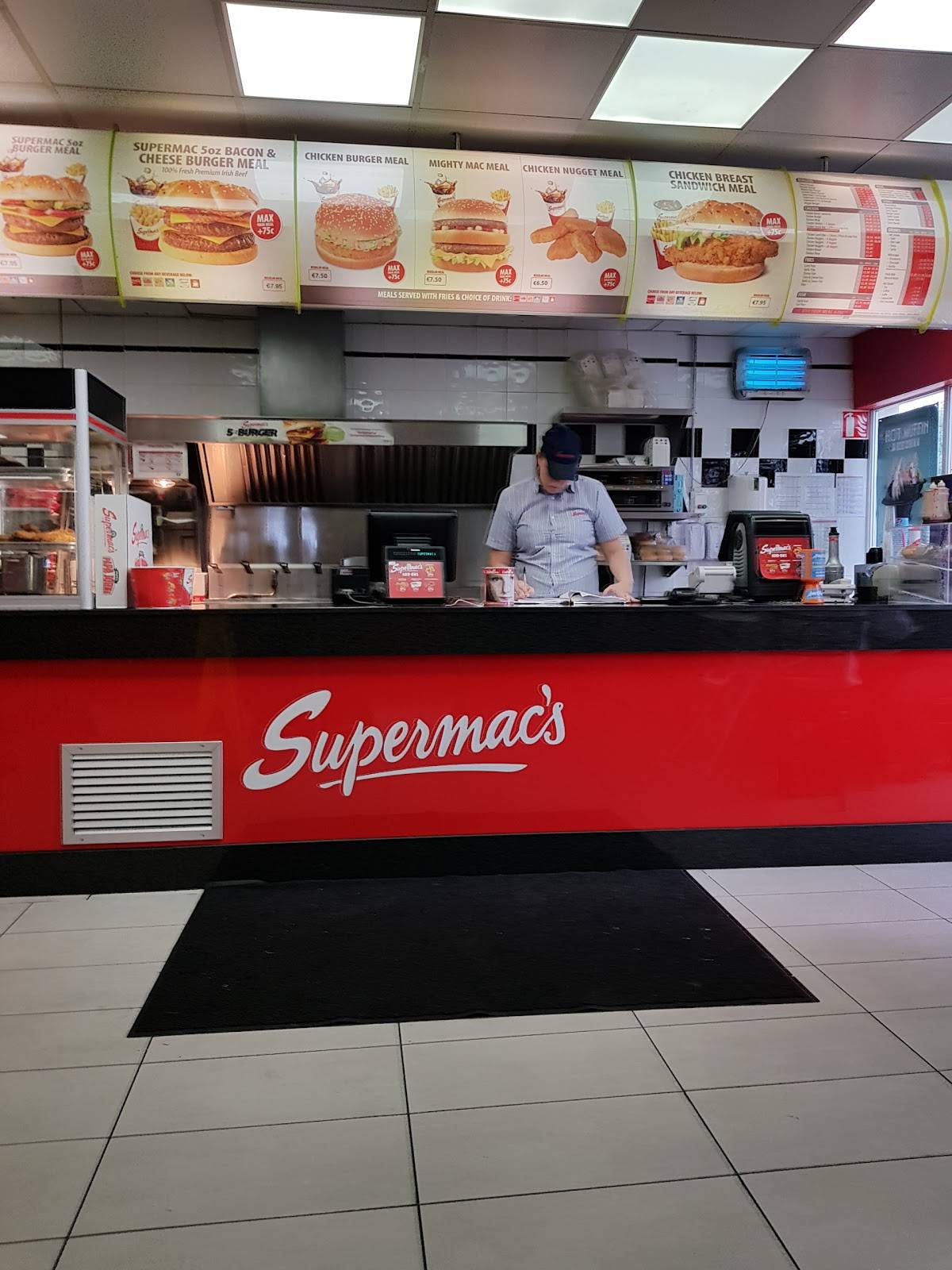 Menu at Supermac's & Papa John's Main Street fast food, Ballinasloe