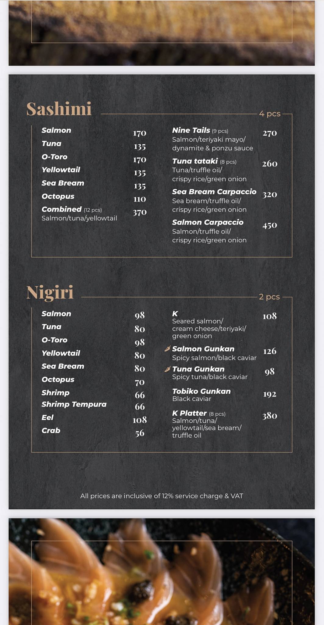 Menu at Sushimi By K restaurant, New Cairo City