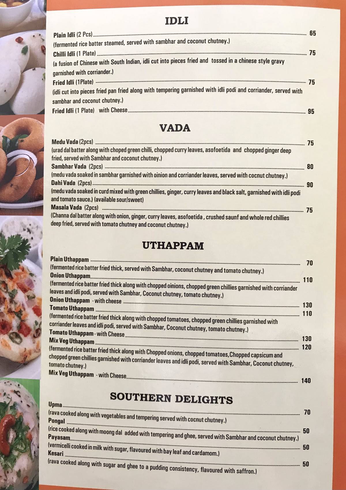 Menu at Suvai South Indian Restaurant Best South Indian Restaurant in ...