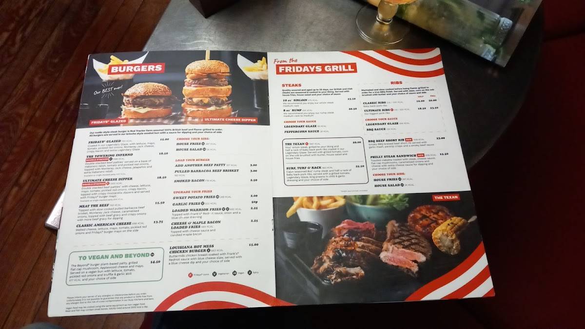 Menu at TGI Fridays - Coventry restaurant, Coventry