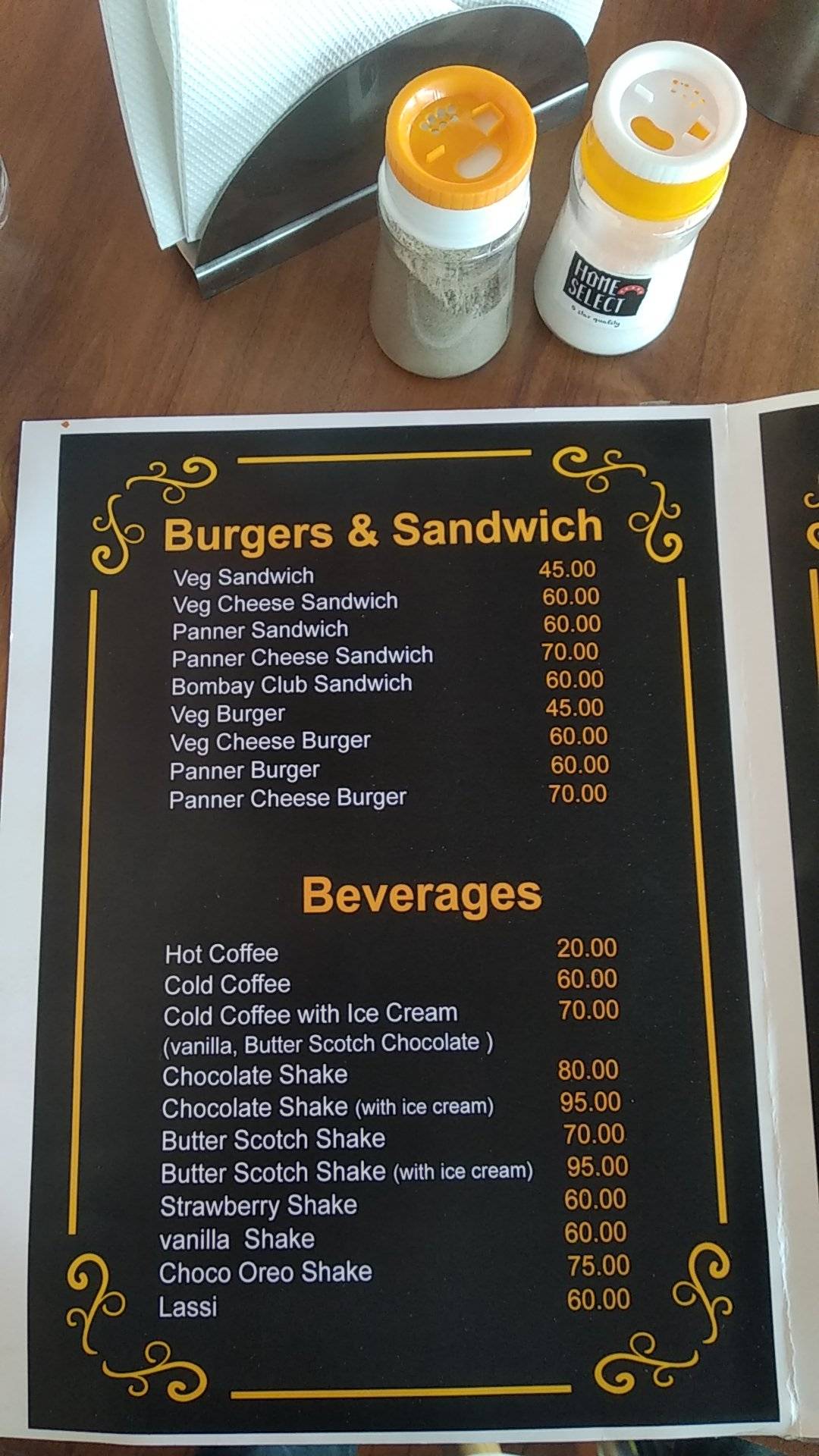 Menu at THE PUBLIC CAFE, Betul