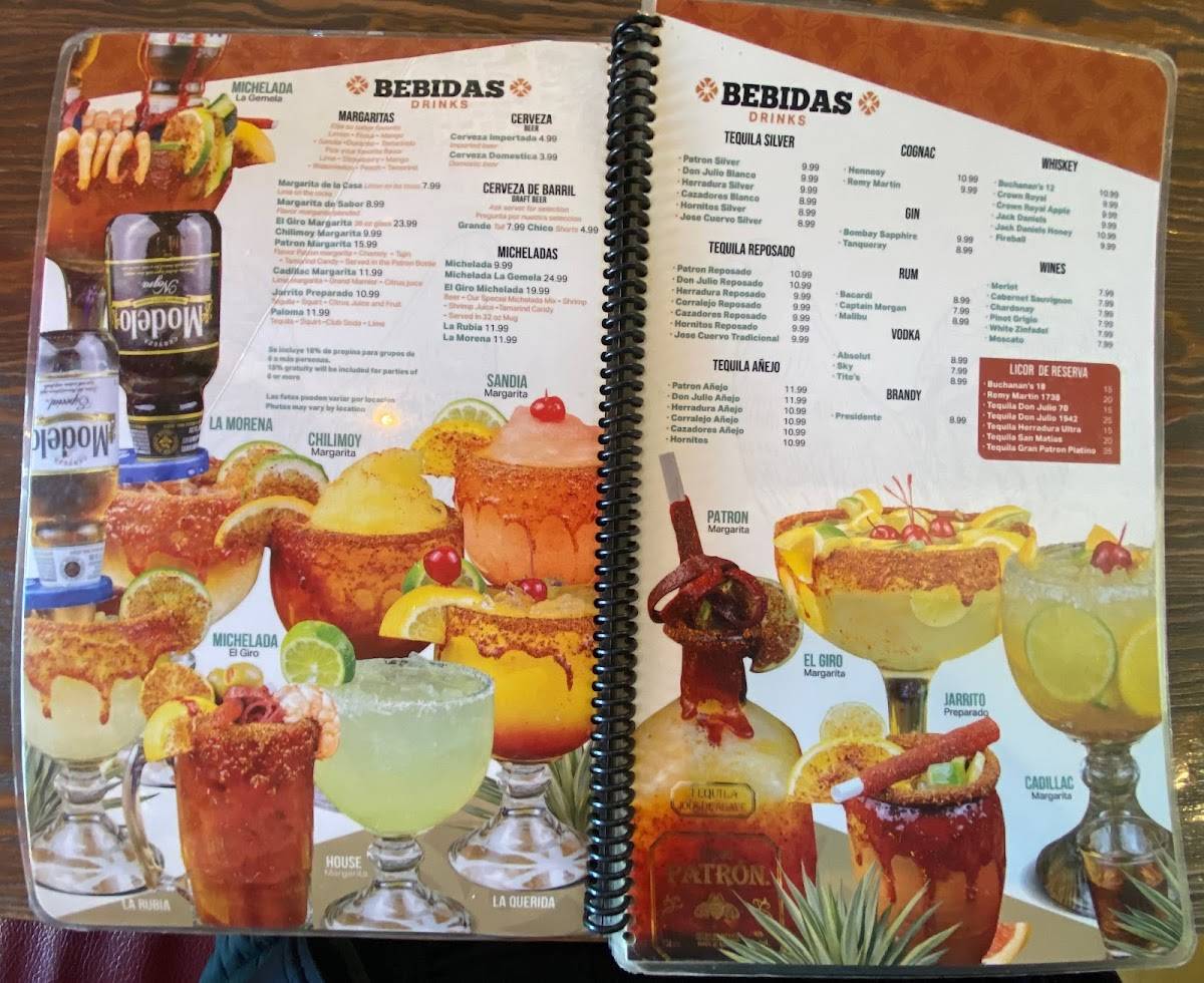 Menu at Taco Giro Mexican Grill restaurant, Sierra Vista