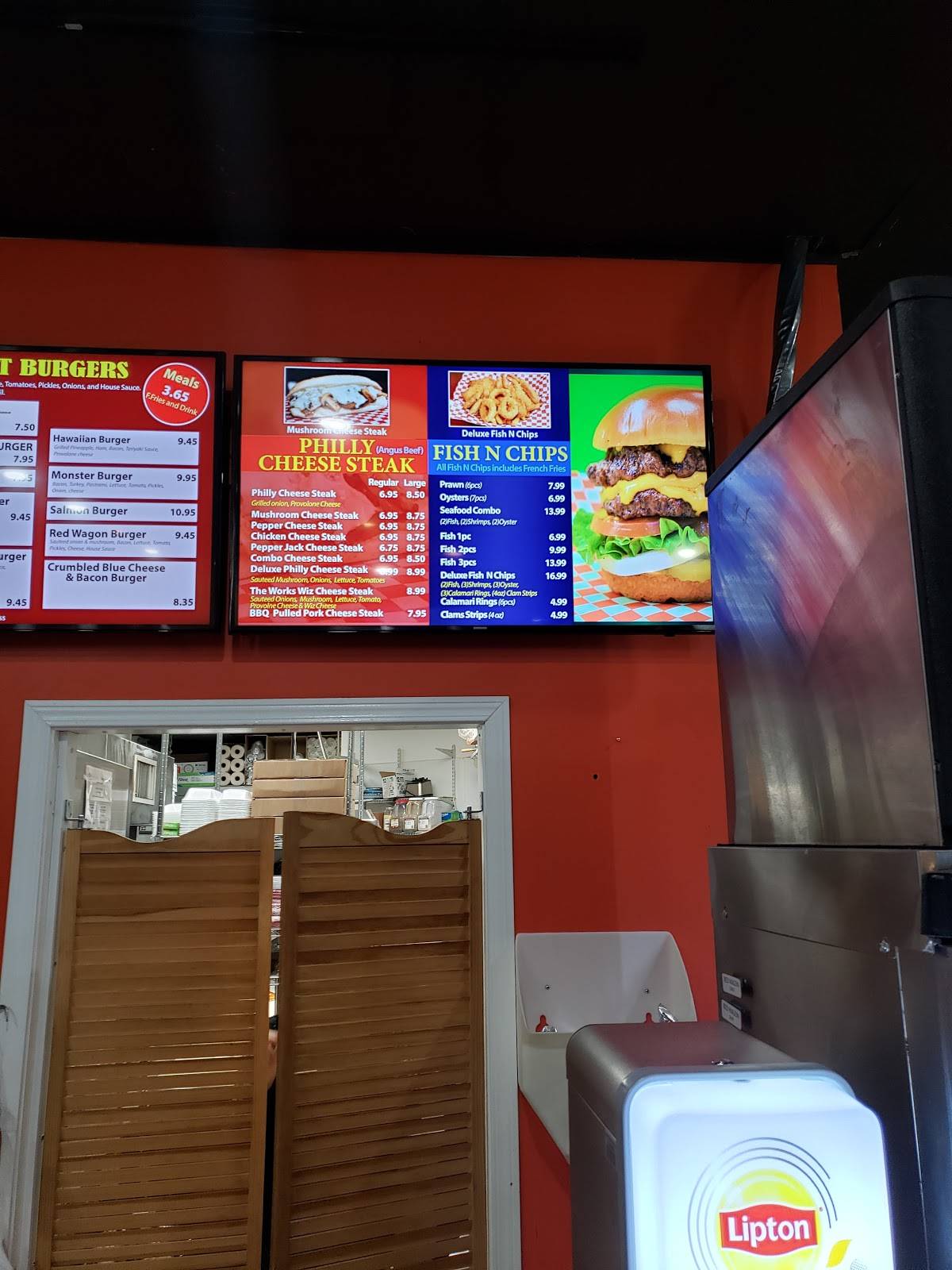 Menu at Red Wagon Burger Tacoma restaurant, Tacoma
