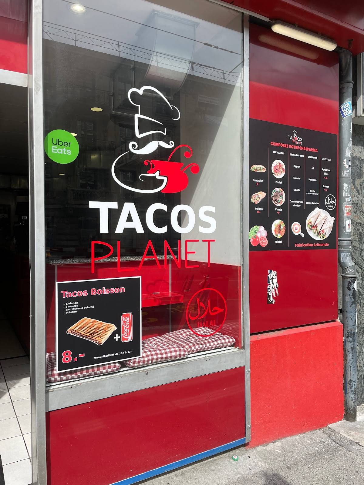Speisekarte von Tacos Planet, Lausanne