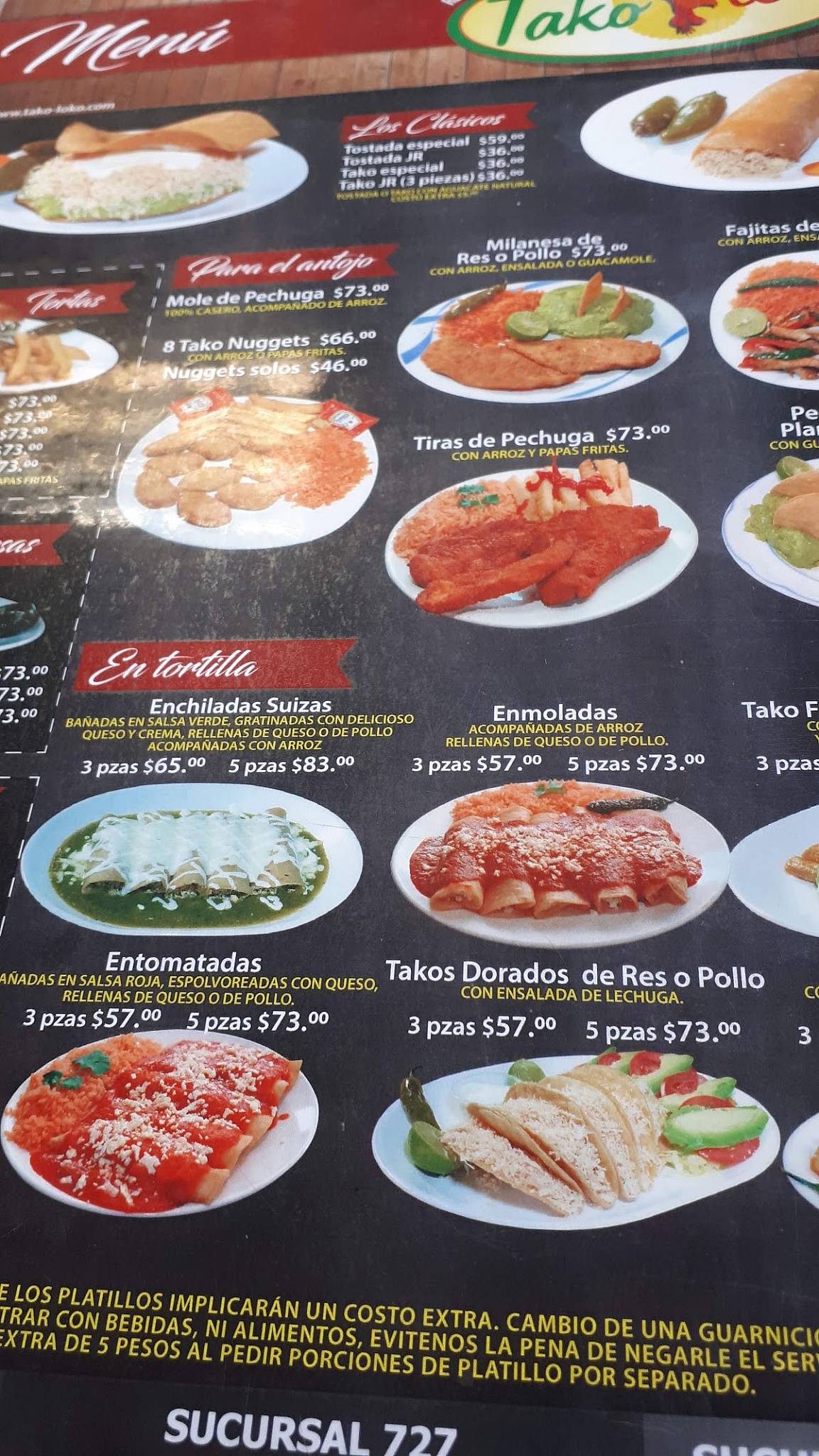 Menu at Tako Loko restaurant, Ciudad Apodaca, Palm Valley