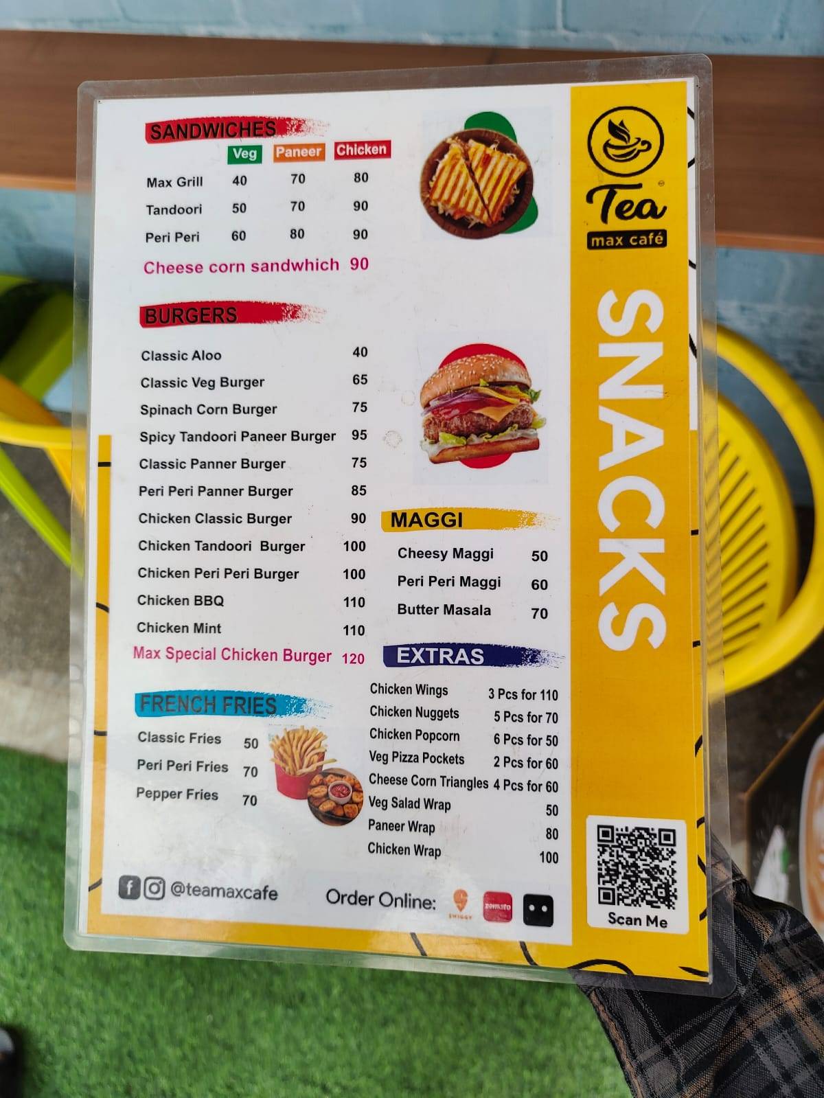 Menu at TeaMax Cafe Hesaraghatta Bangalore, Bengaluru