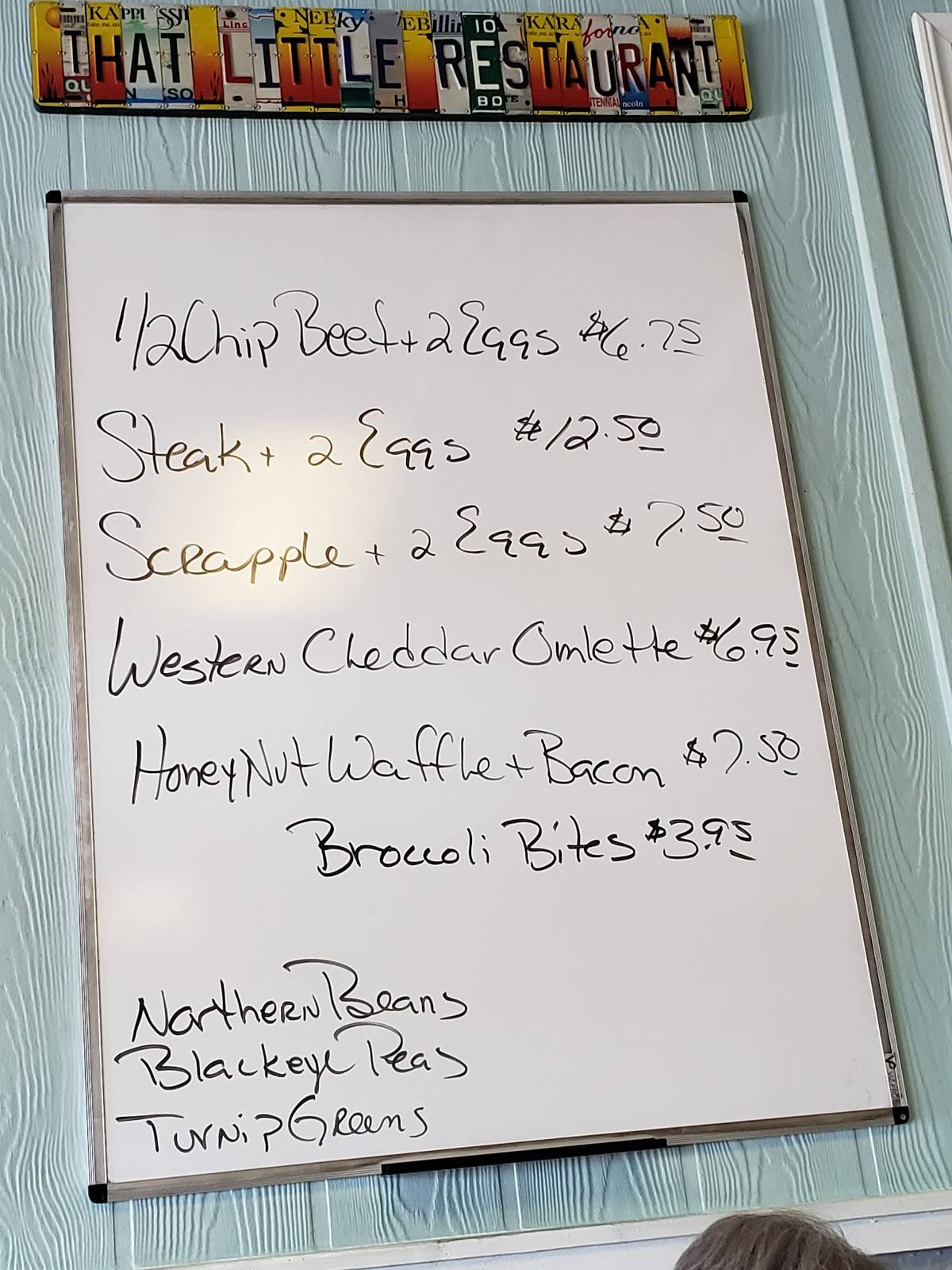 Menu at That Little Restaurant, Melbourne