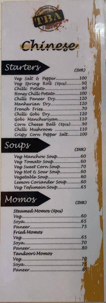 Menu at The Badnaam Adda TBA Pure Veg Best Restaurant in Greater Noida ...
