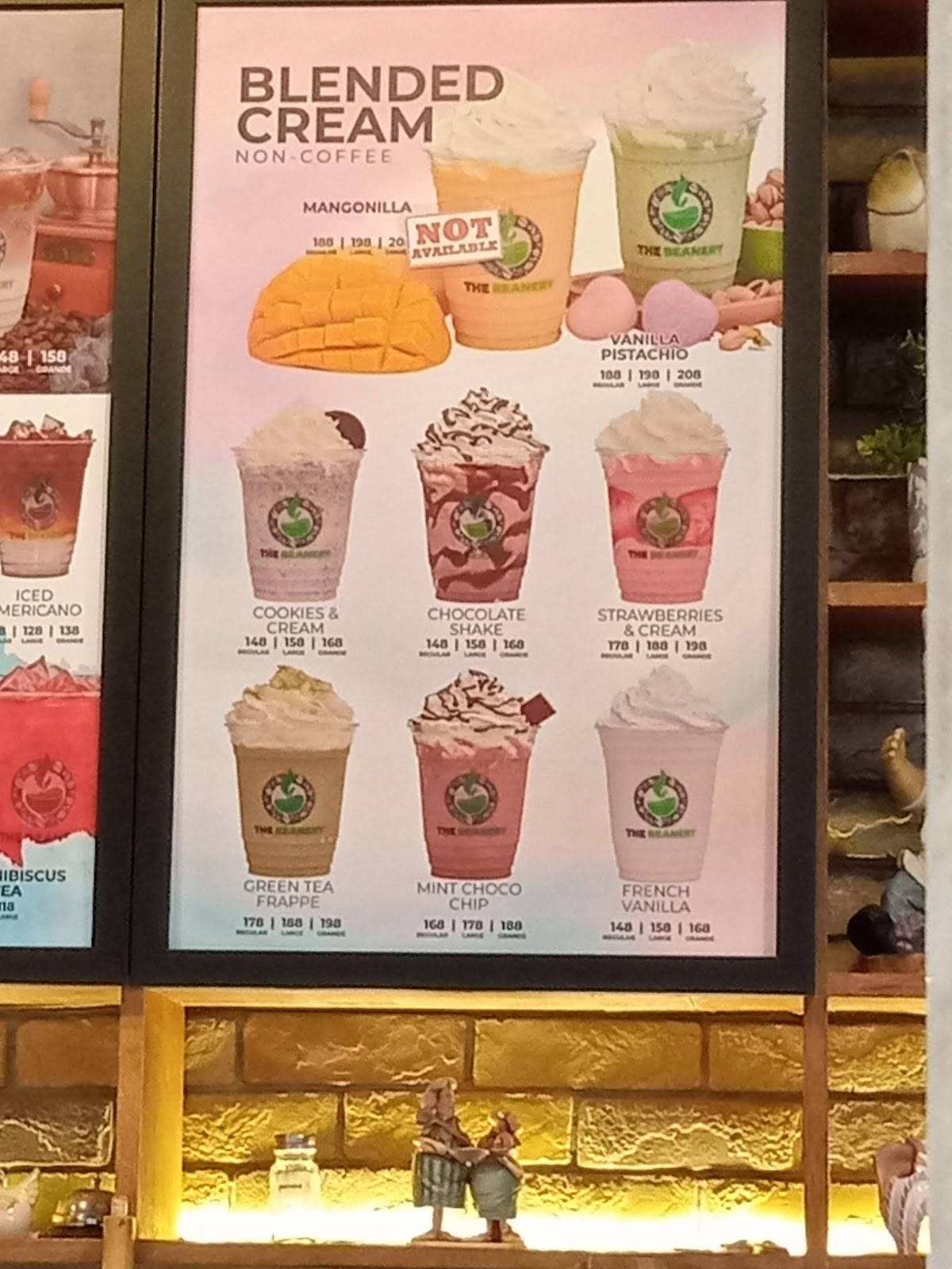 Menu at The Beanery cafe, City of Balanga, MGGJ+GG9