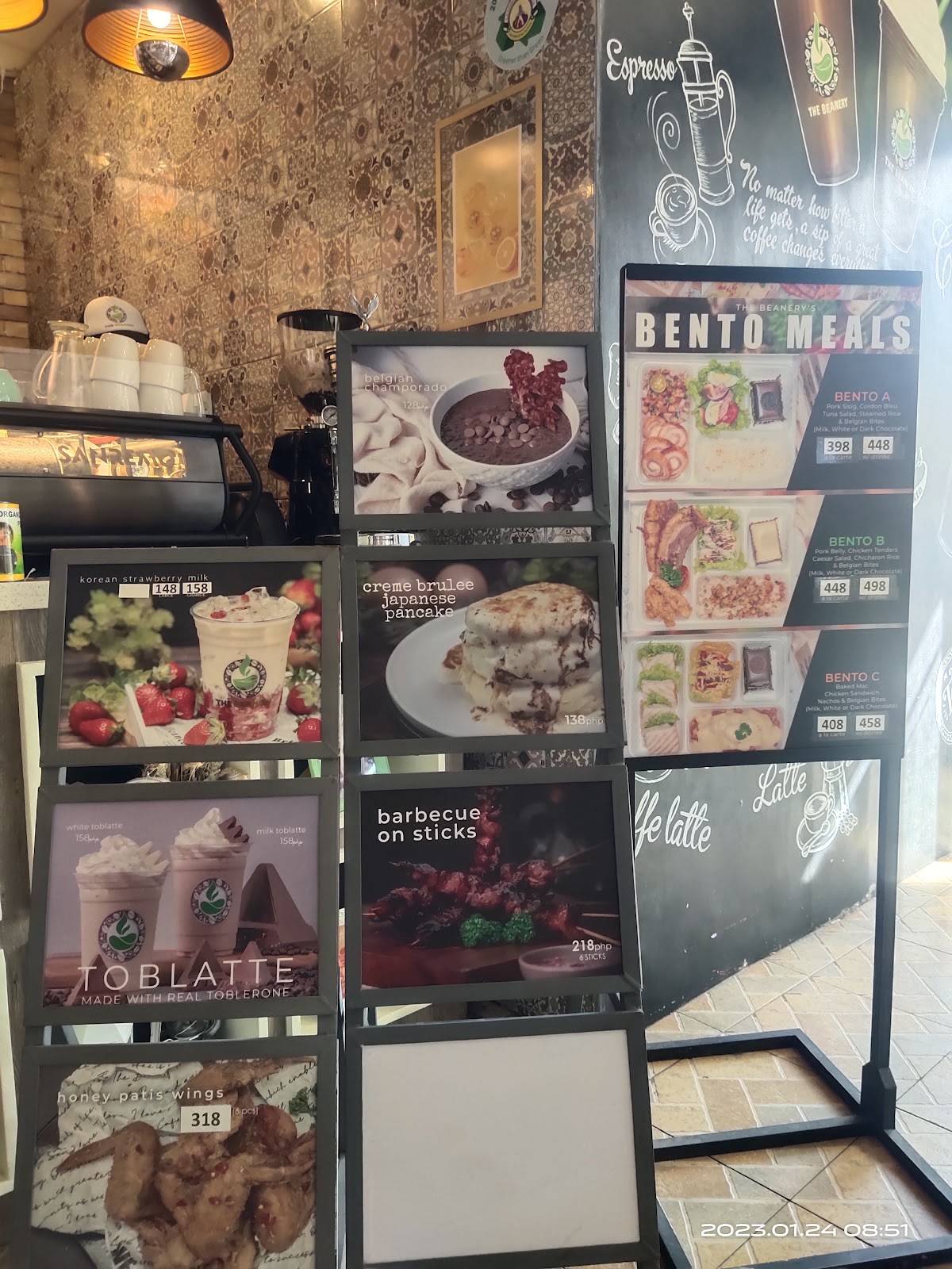 Menu at The Beanery cafe, City of Balanga, MGGJ+GG9