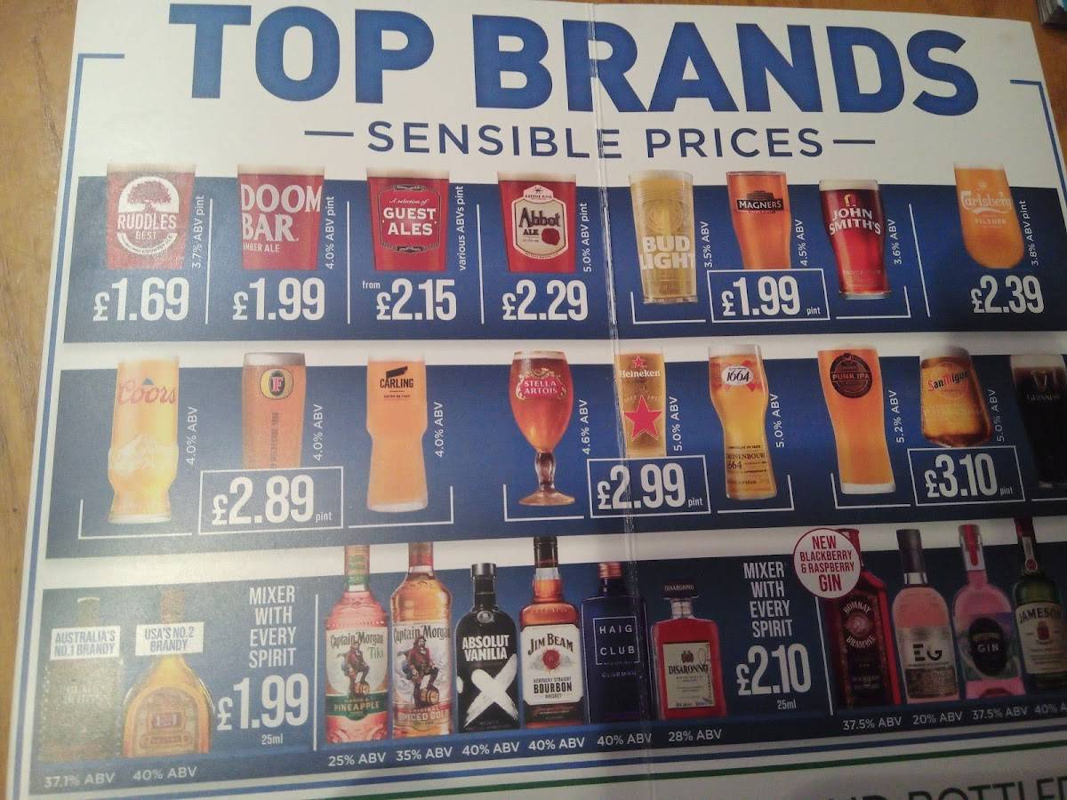 Menu at The Bears Head - JD Wetherspoon pub & bar, Penarth