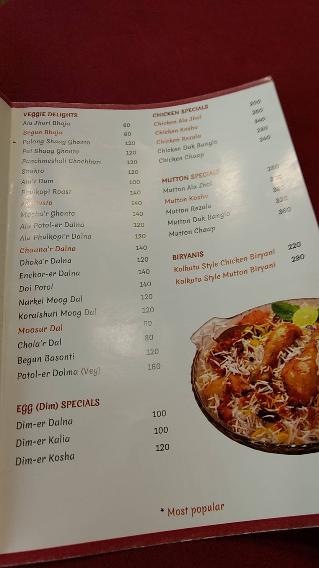 Menu at The Bengal Kitchen, Pune