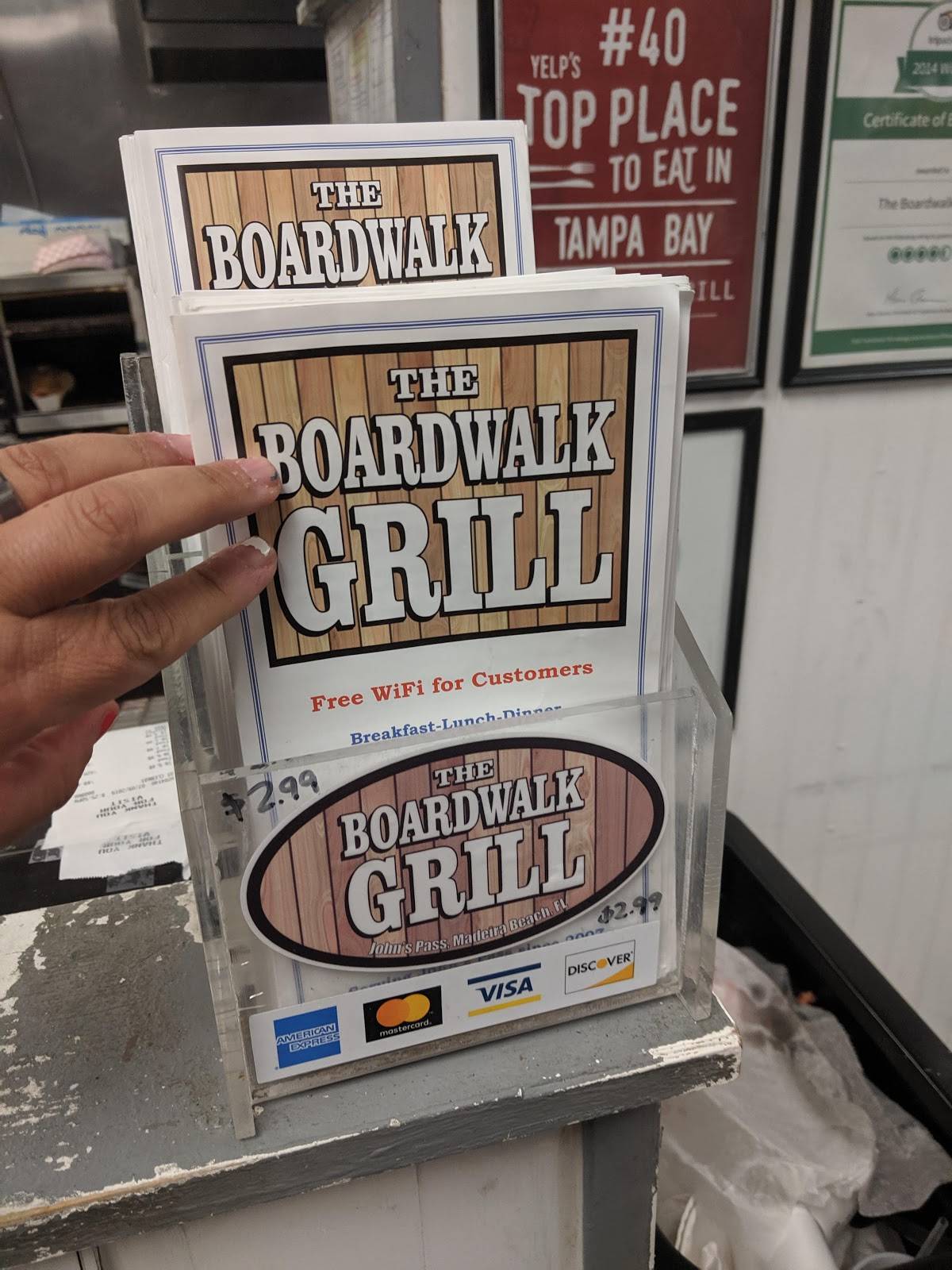 Menu at The Boardwalk Grill restaurant, Madeira Beach, 204 johns pass ...