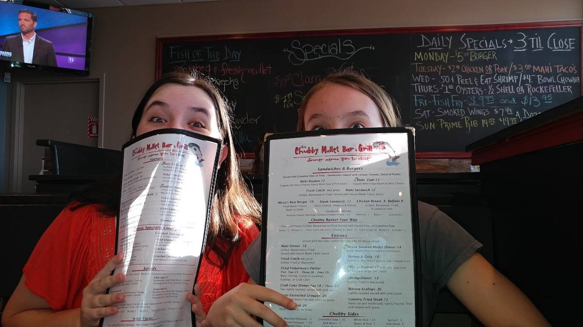 Menu at The Chubby Mullet Bar and Grill, Micco, US-1