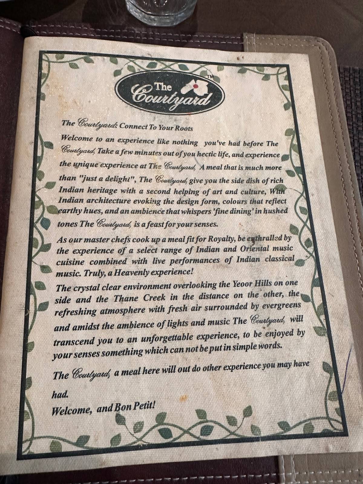 Menu at The Courtyard, Thane