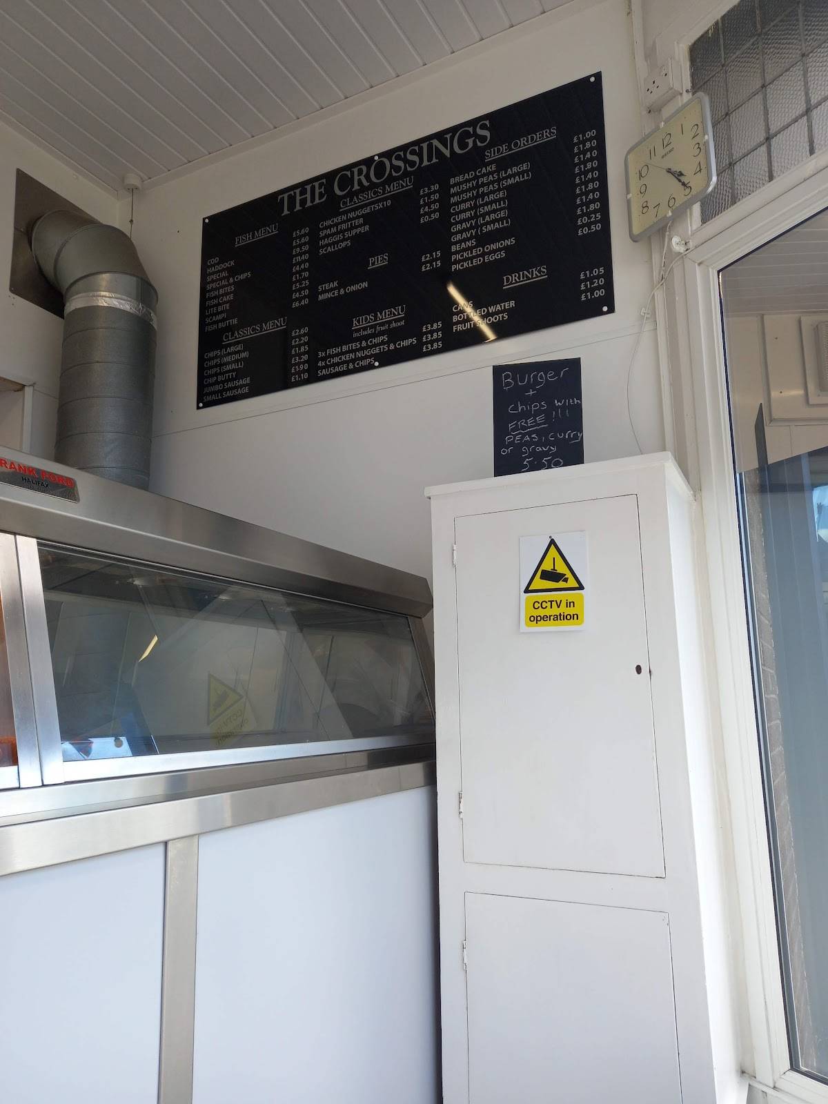 Menu at The Crossings Fish & Chips restaurant, Selby