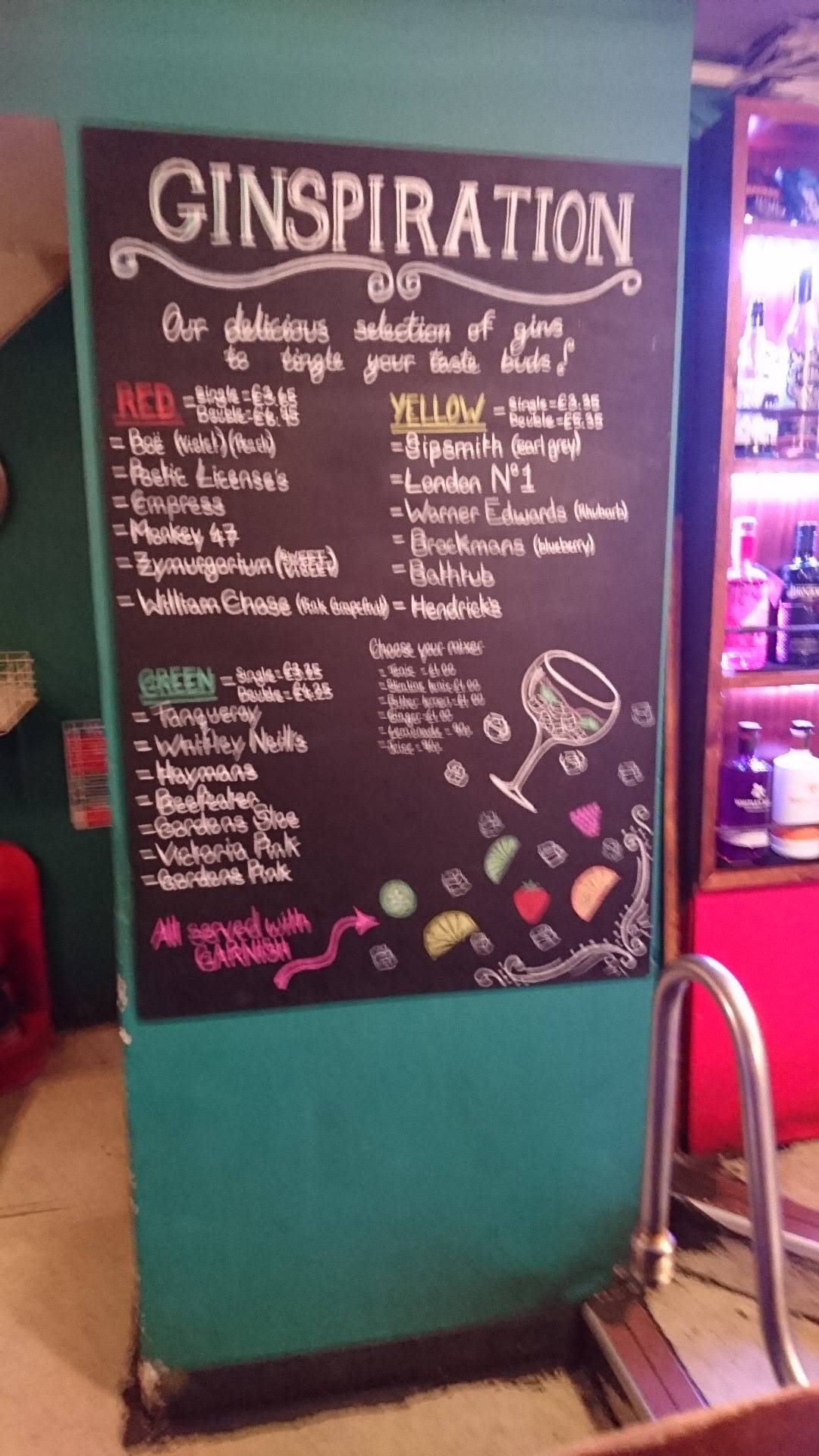 Menu at The Drunken Duck pub & bar, Durham