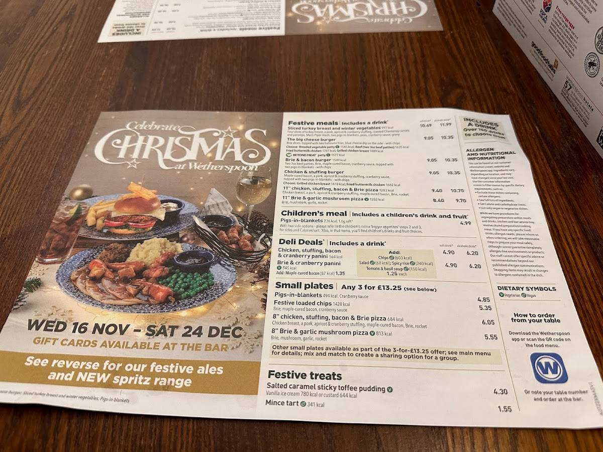 Menu at The Last Post - JD Wetherspoon pub & bar, Paisley, County Sq