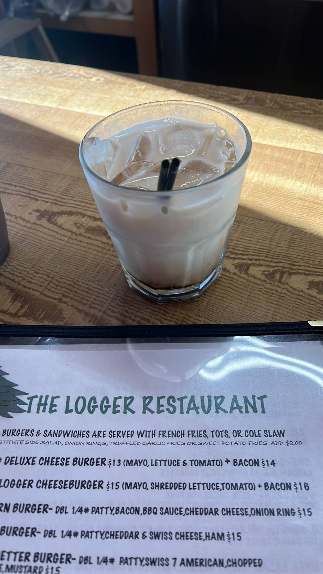 Menu at The Logger Restaurant, Knappa