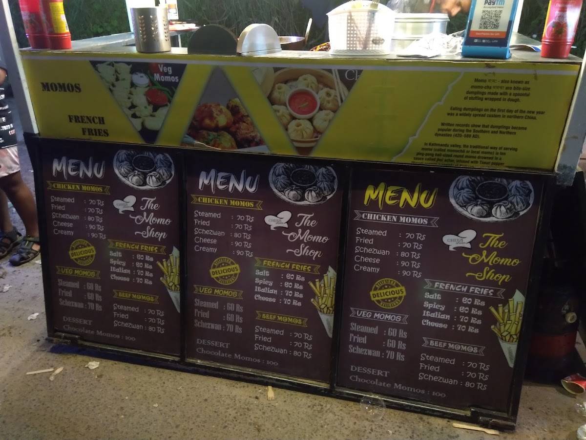 Menu at The Momo Shop, Ernakulam