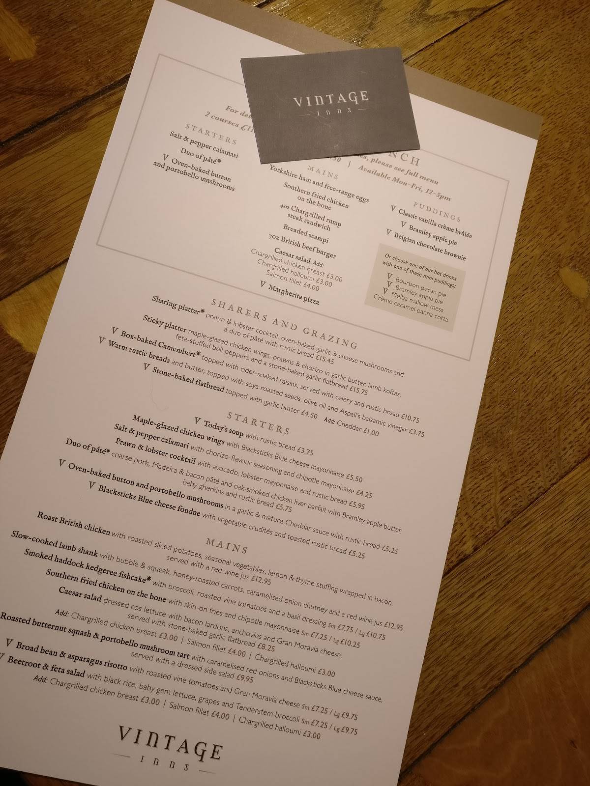Menu at The Poplar Farm pub & bar, Andover