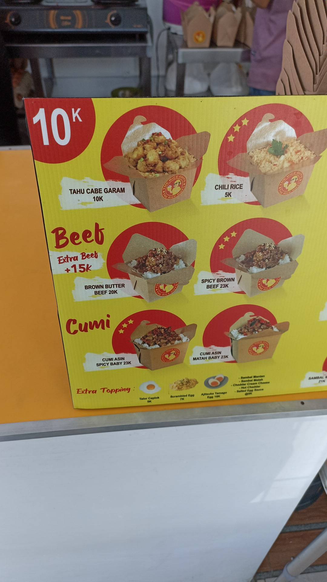 Menu at The Rice Guys restaurant, Cirebon