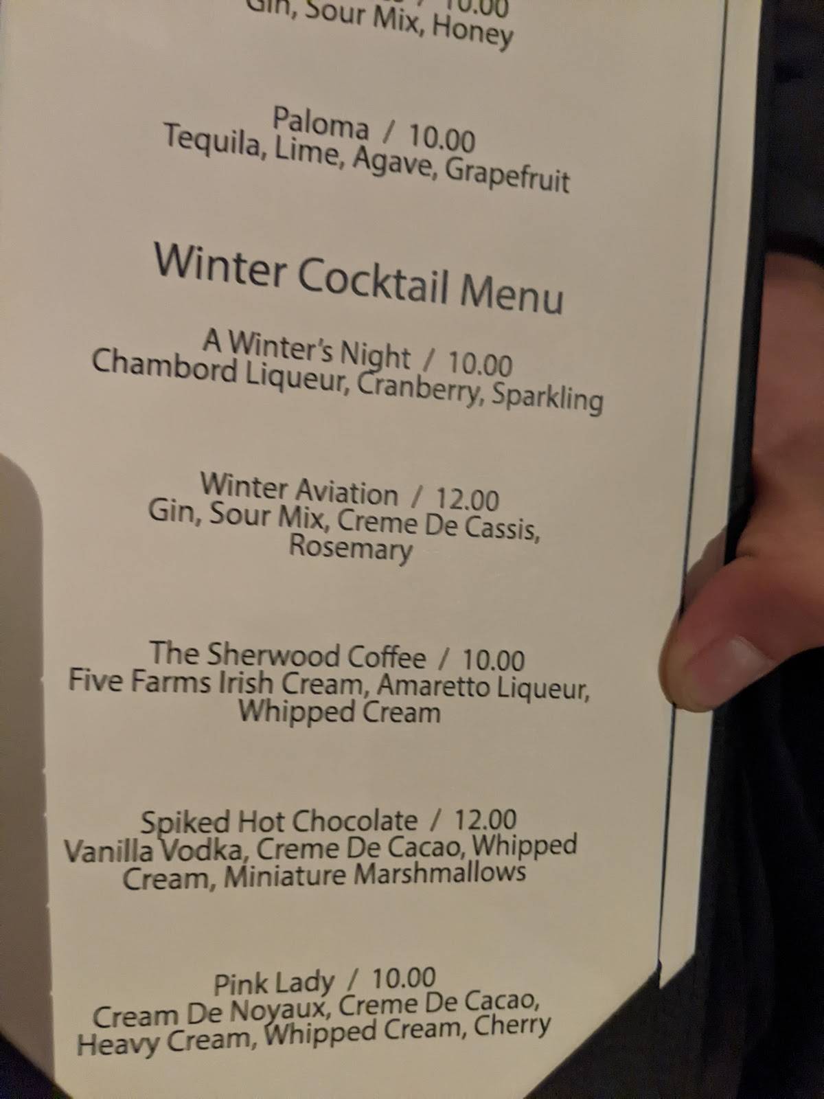 Menu at The Sherwood Inn pub & bar, Skaneateles