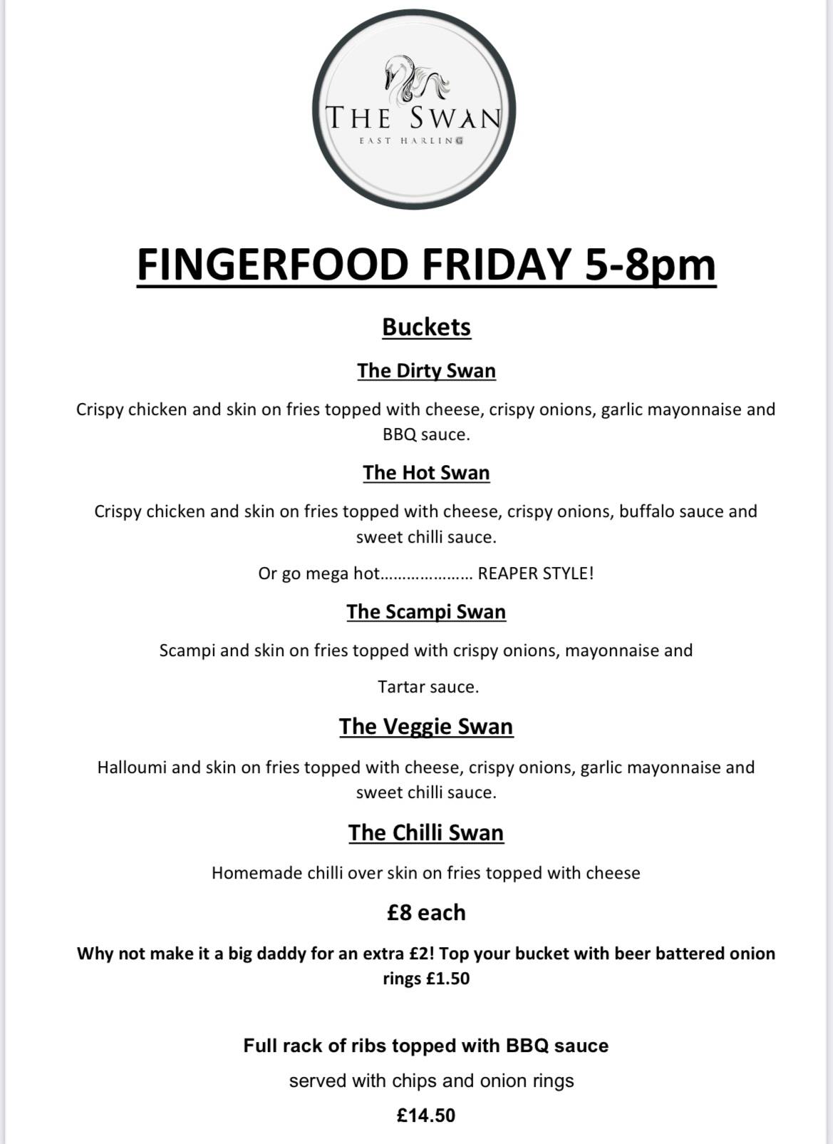 Menu at The Swan pub & bar, East Harling