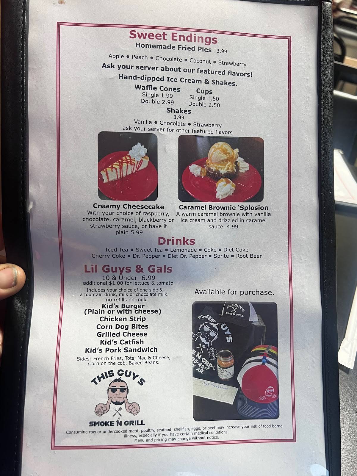 Menu at This Guy's Smoke N Grill BBQ, Searcy