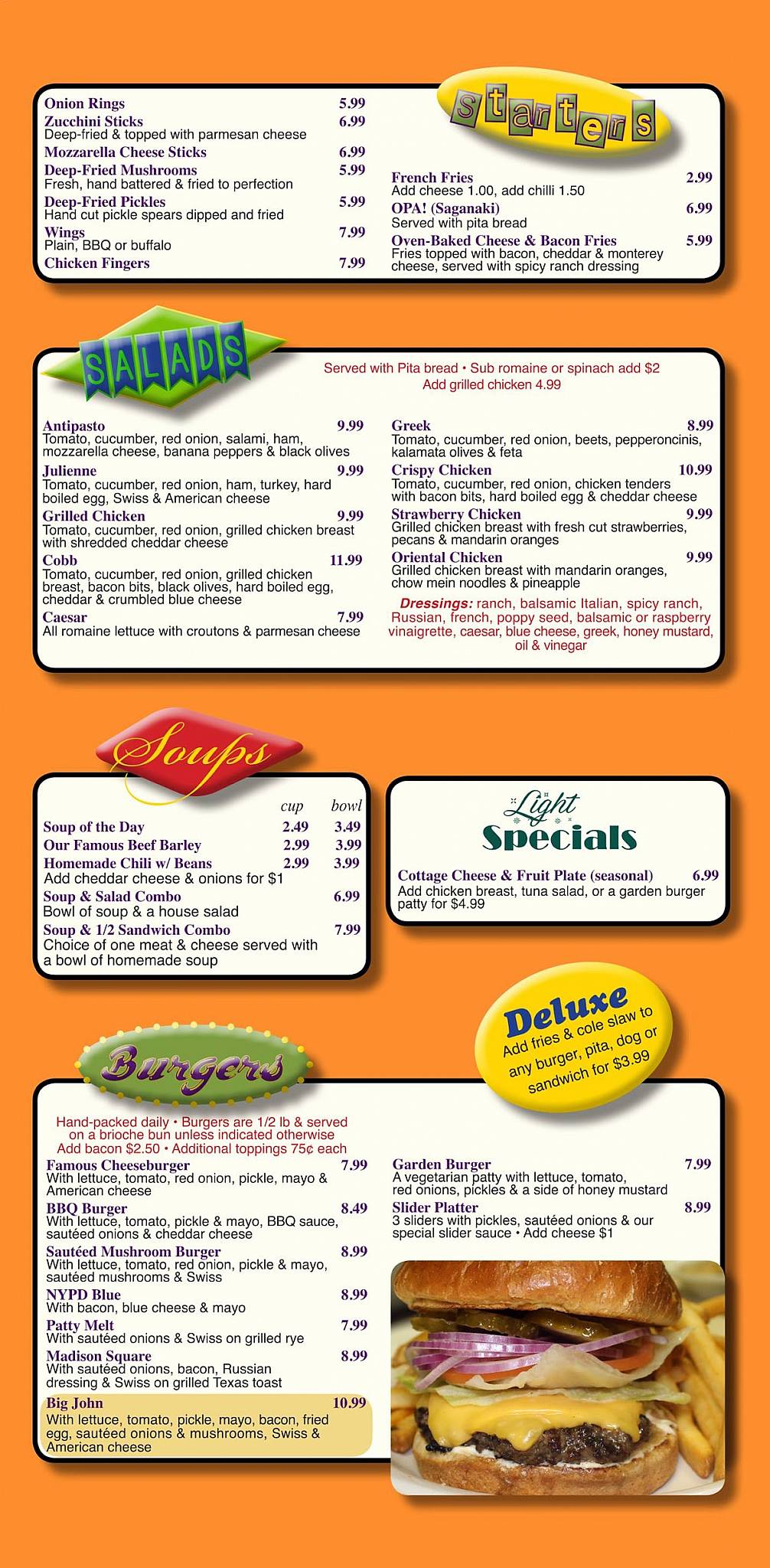 Menu at Times Square Restaurant, Romeo