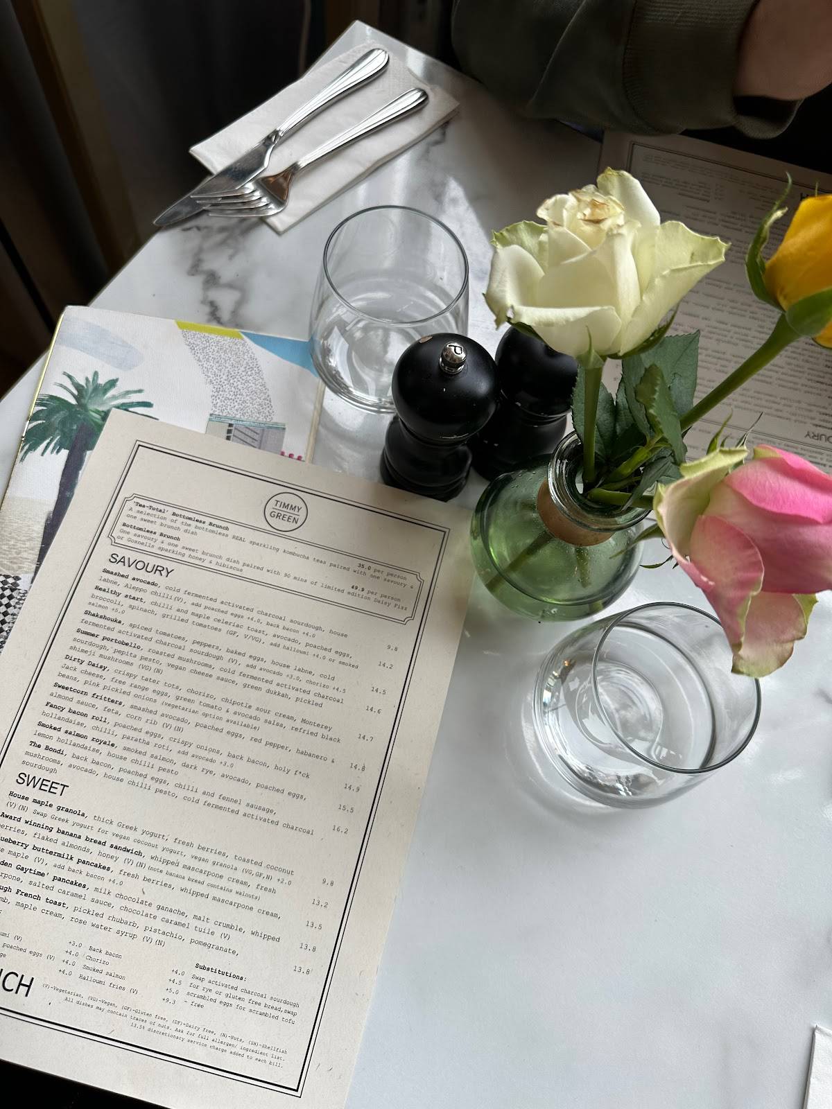 Menu at Timmy Green pub & bar, London
