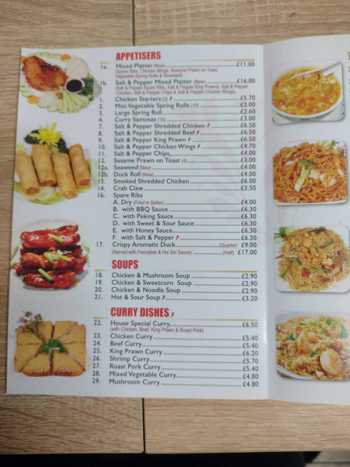 Menu at Tin Sing fast food, Grantham